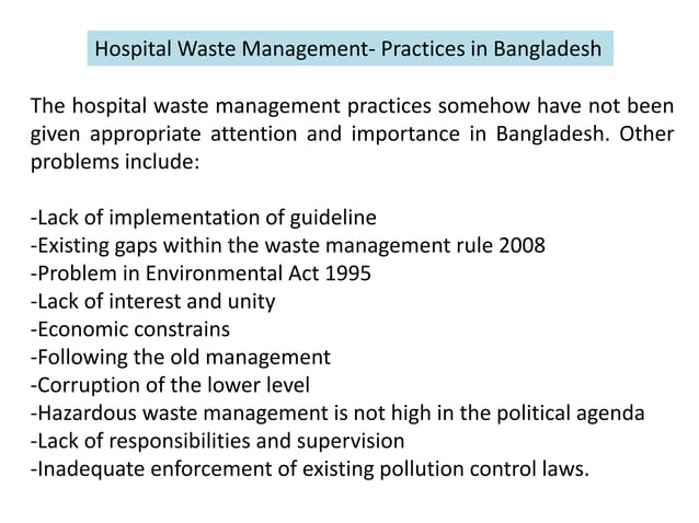 Hospital Waste Management | PPTX | Healthcare Industry | Industries