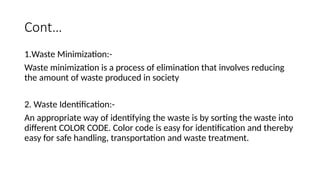 Hospital waste management ppt | PPTX