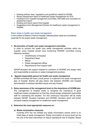 Hospital waste management plan 2016 | PDF
