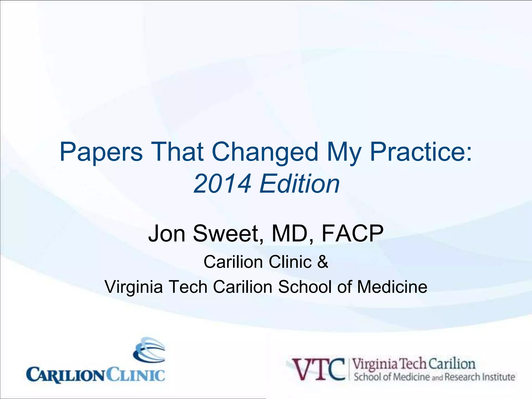 Hospital Medicine Update, VA ACP Meeting 2015 | PPT