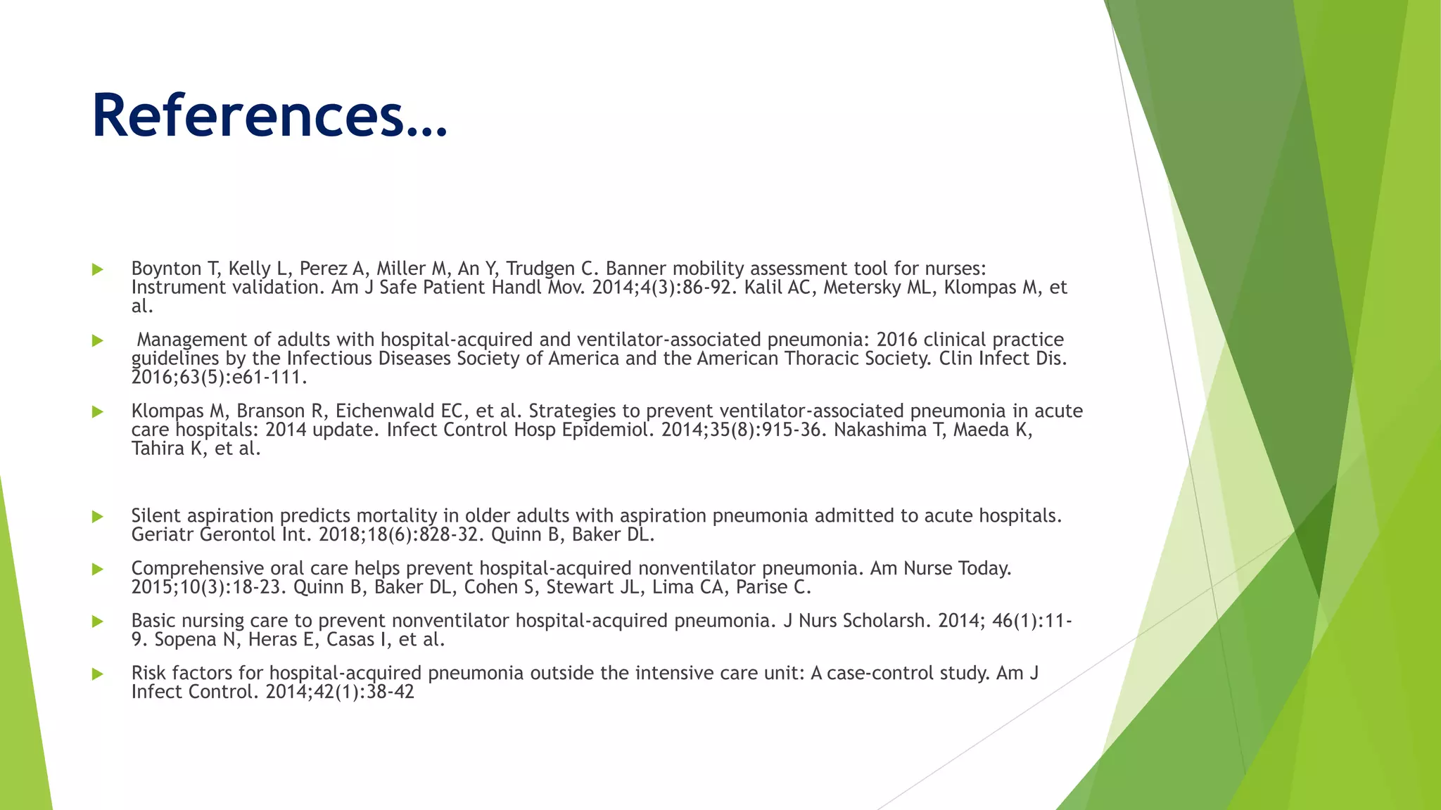 HOSPTAL ACQUIRED PNEUMONIAE , PREVENTION AND MANAGEMENT PROTOCALS ...