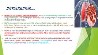 HOSPTAL ACQUIRED PNEUMONIAE , PREVENTION AND MANAGEMENT PROTOCALS ...
