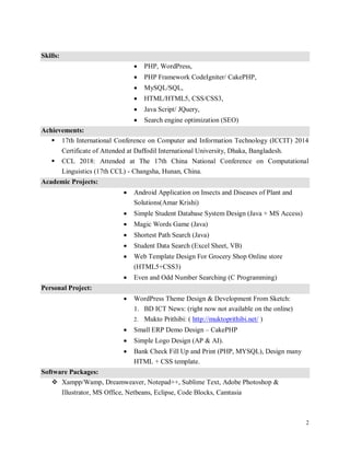 Nazmul Hossain Resume | PDF
