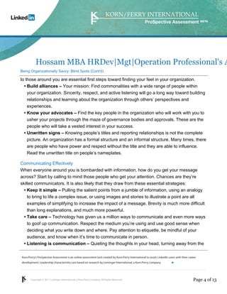 Hossam mba hr dev mgt-operation professional-prospective assessment | PDF