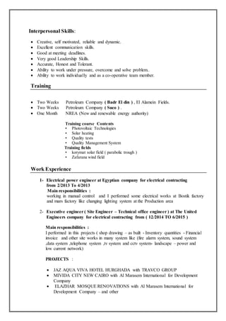 hossam electrical power engineer | PDF