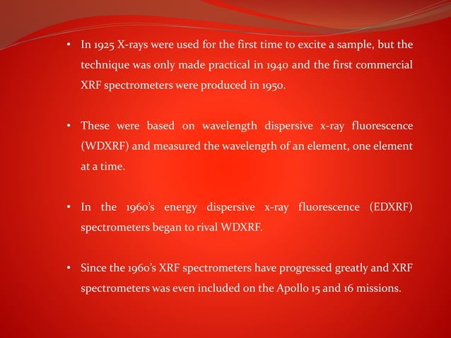 XRF (X-ray fluorescence) By Hossein bandori | PPTX | Chemistry | Science