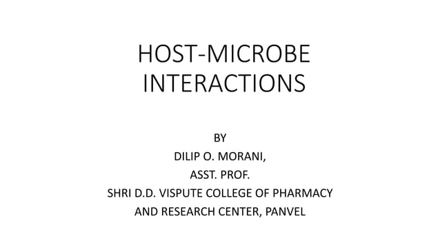 Host microbe interactions | PPTX