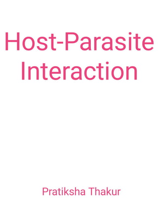 Host - Parasite Interaction | PDF