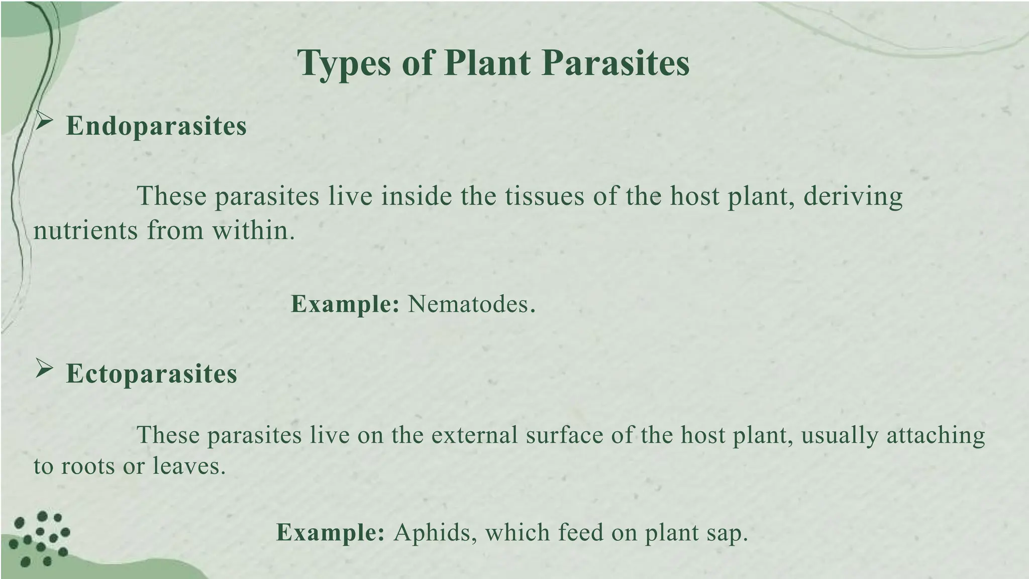 Host - Parasite Relationships in plants | PPTX