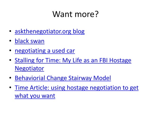 Hostage negotiations | PPTX