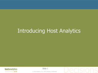Host Analytics Overview | PPT