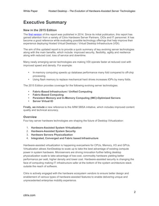 Hosted desktop and evolution of hardware server technologies - 2015 edition | PDF | Desktops ...