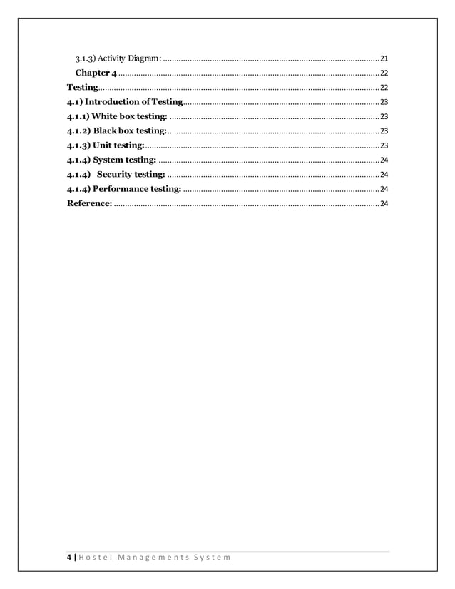 Hostel management system Software Engineering SRS | DOCX