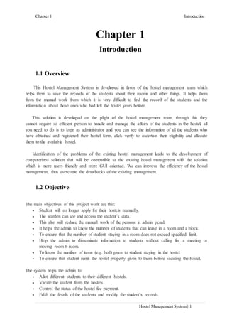 Hostel management project_report | DOCX