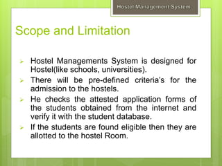 Hostel managements system | PPTX