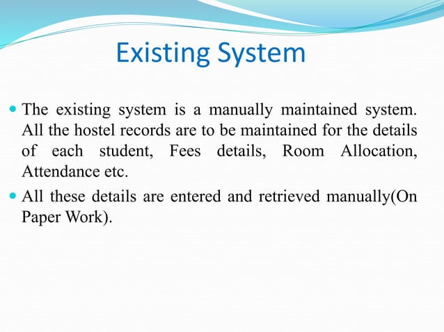 Hostel management system | PPTX | Computing | Technology & Computing