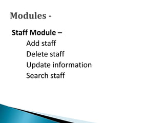 Hostel management system ppt | PPTX