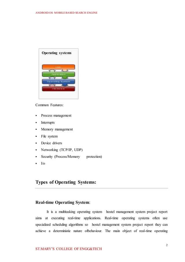 Hostel management system project report | DOCX | Operating Systems ...