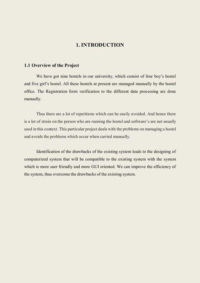 Hostel management system project report..pdf | Operating Systems | Computer Software and ...