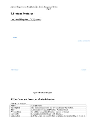 Hostel management system srs | DOC