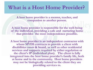 Host home provider pp 5.13
