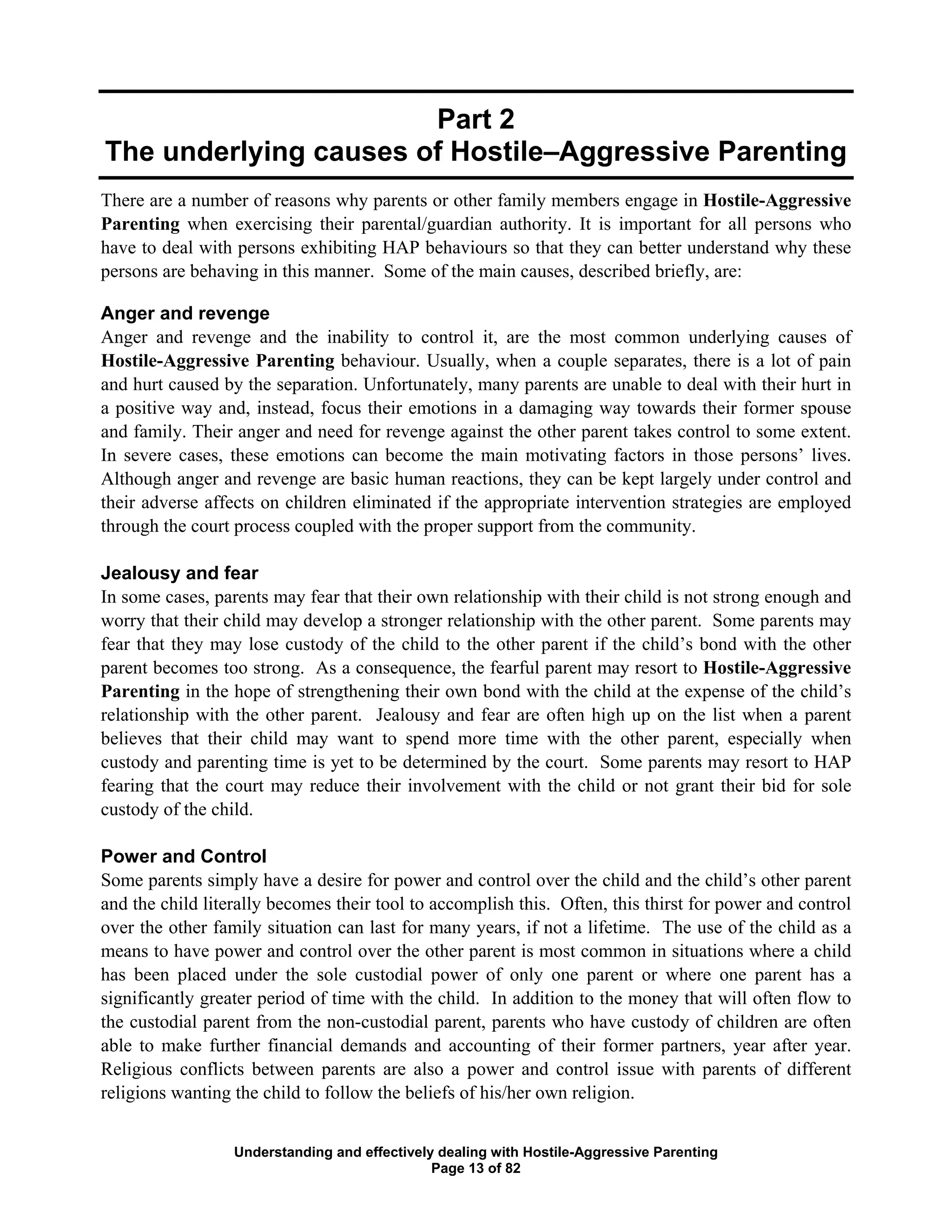 Hostile agressive parenting | PDF