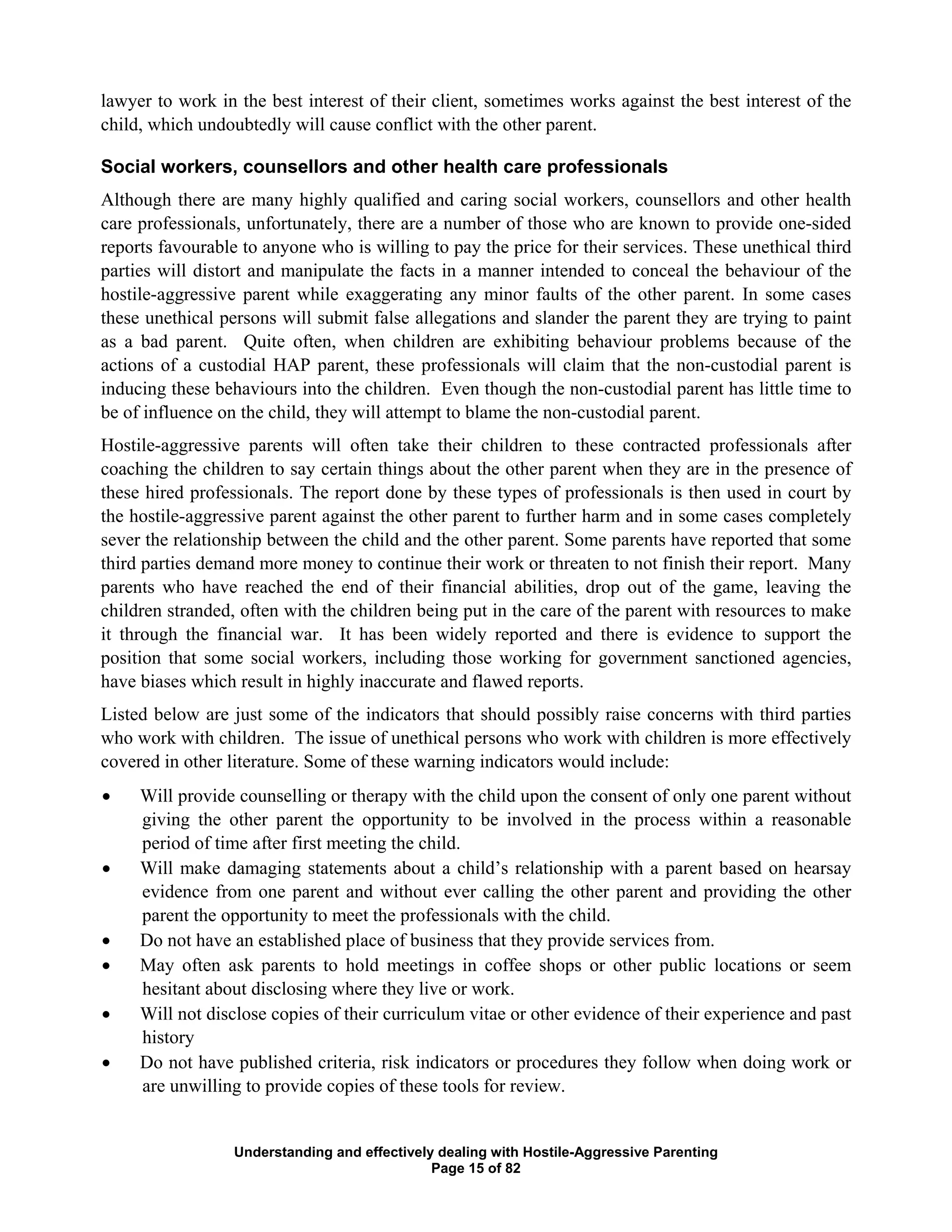 Hostile agressive parenting | PDF