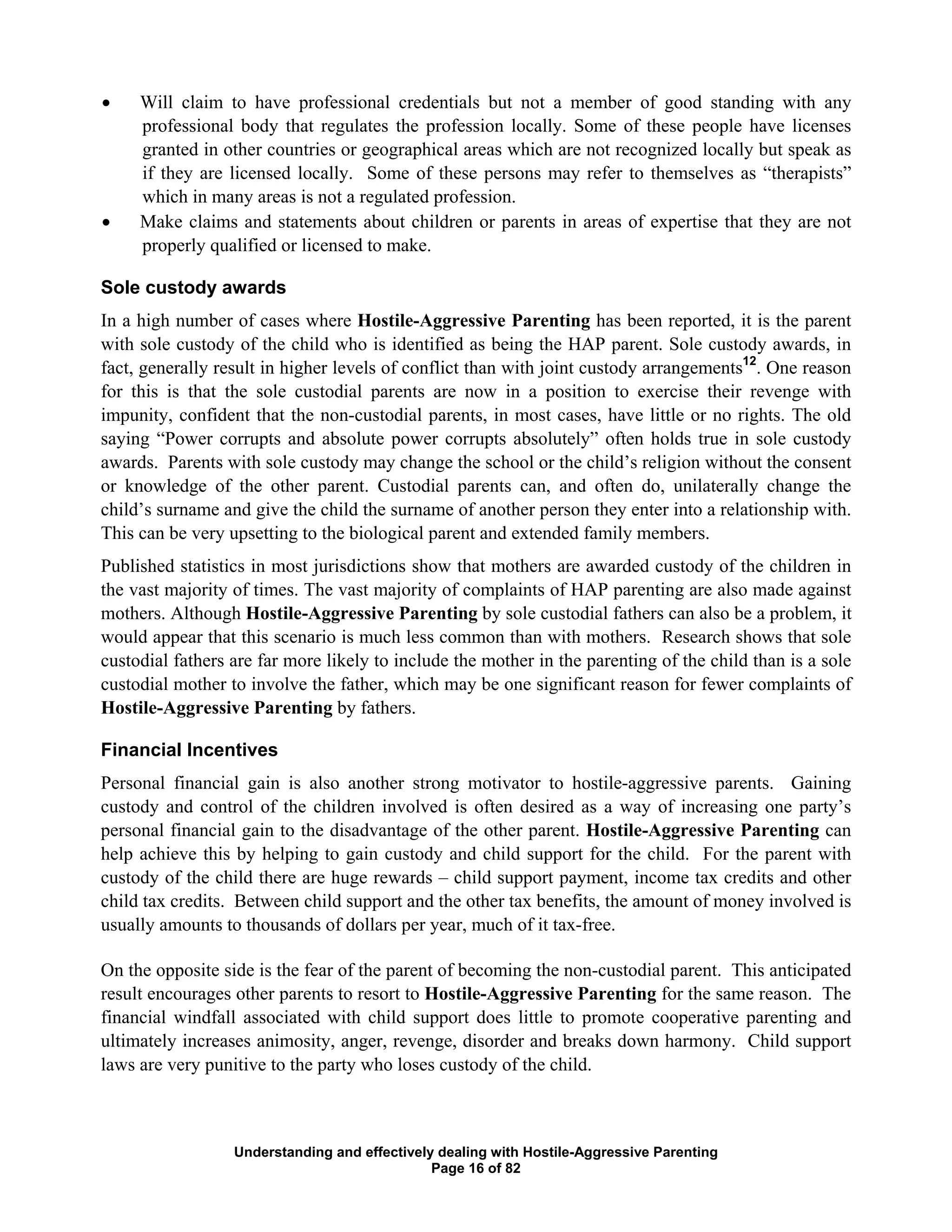 Hostile agressive parenting | PDF