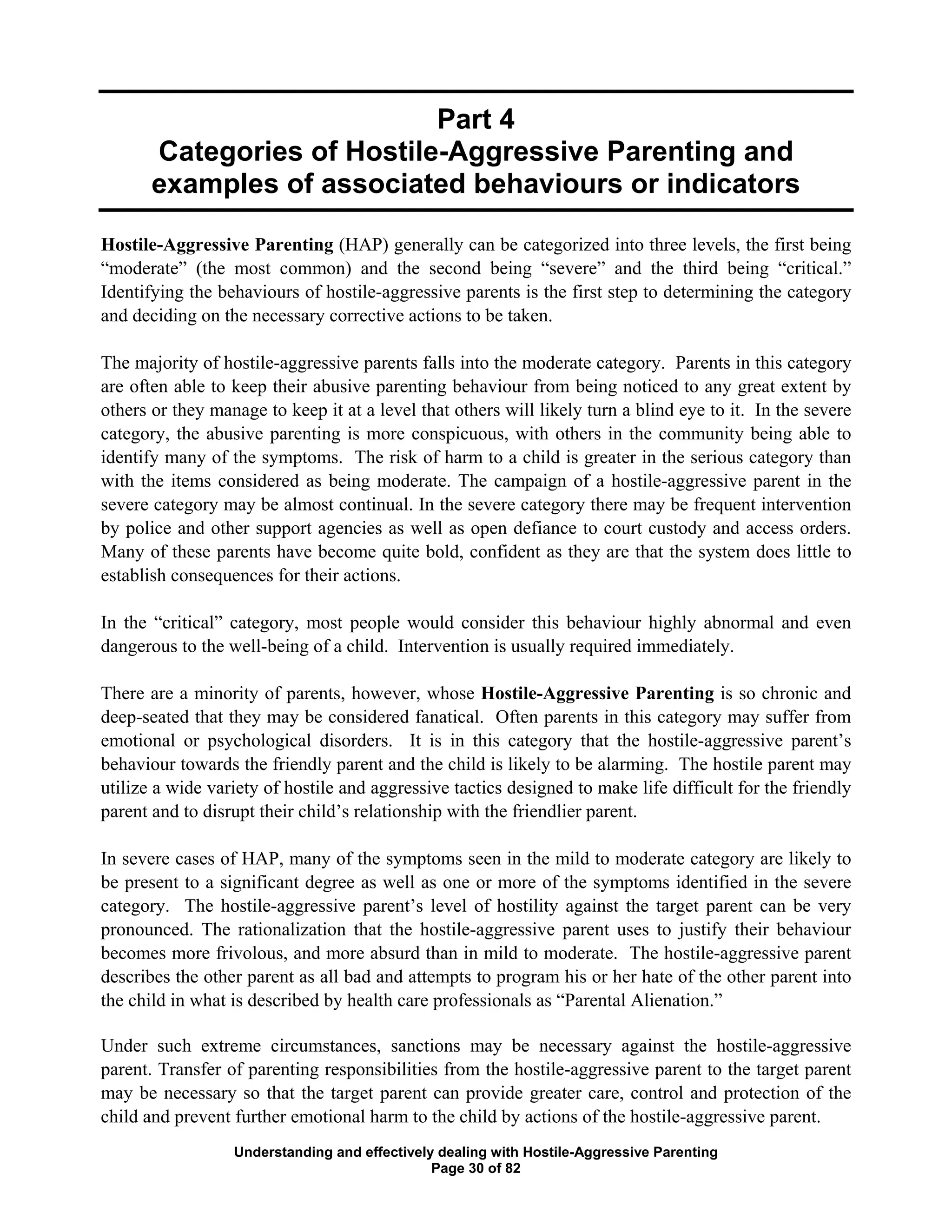 Hostile agressive parenting | PDF