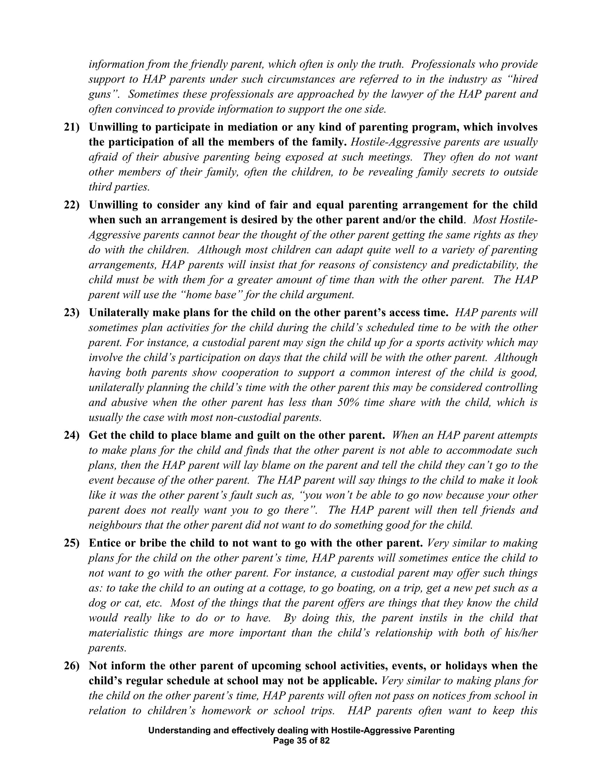 Hostile agressive parenting | PDF