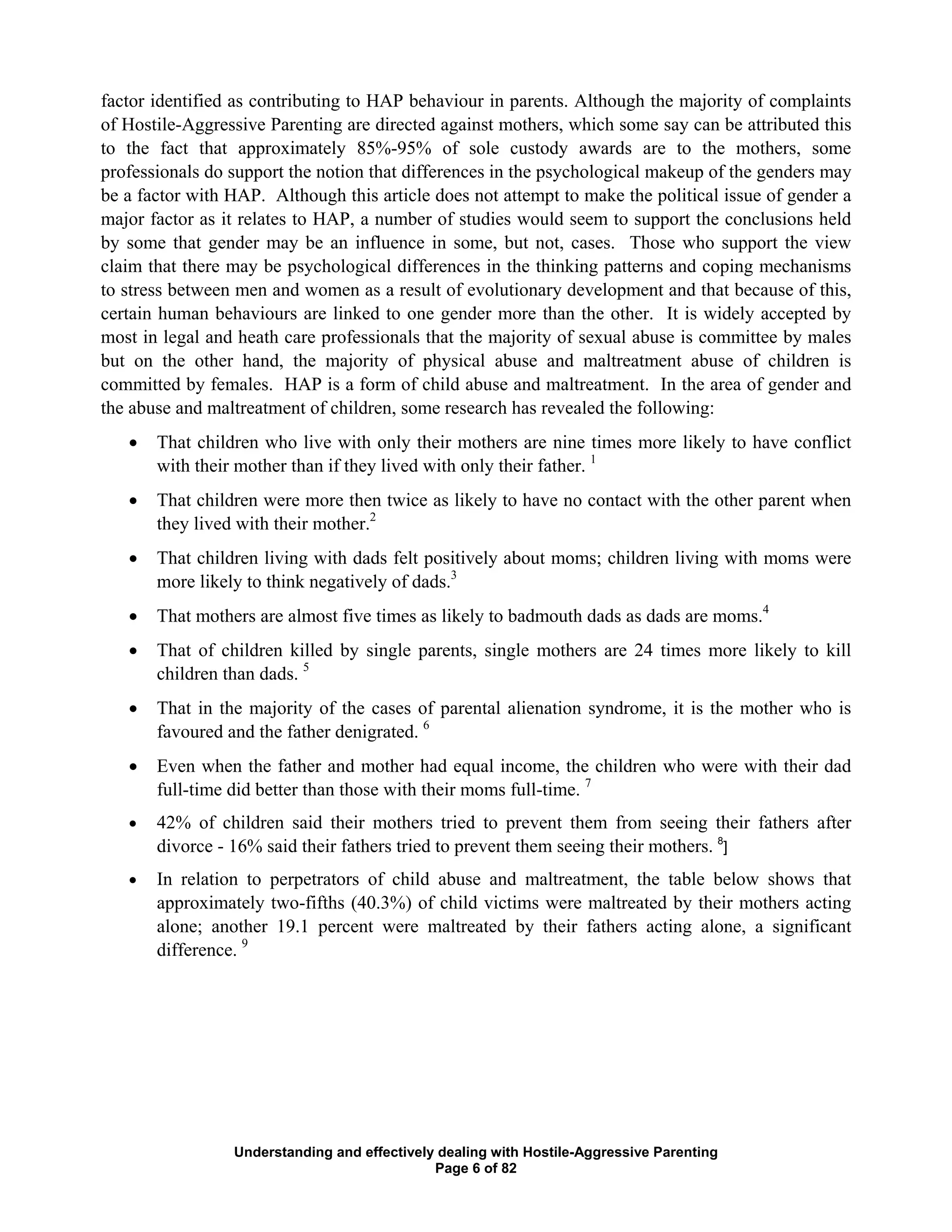 Hostile agressive parenting | PDF