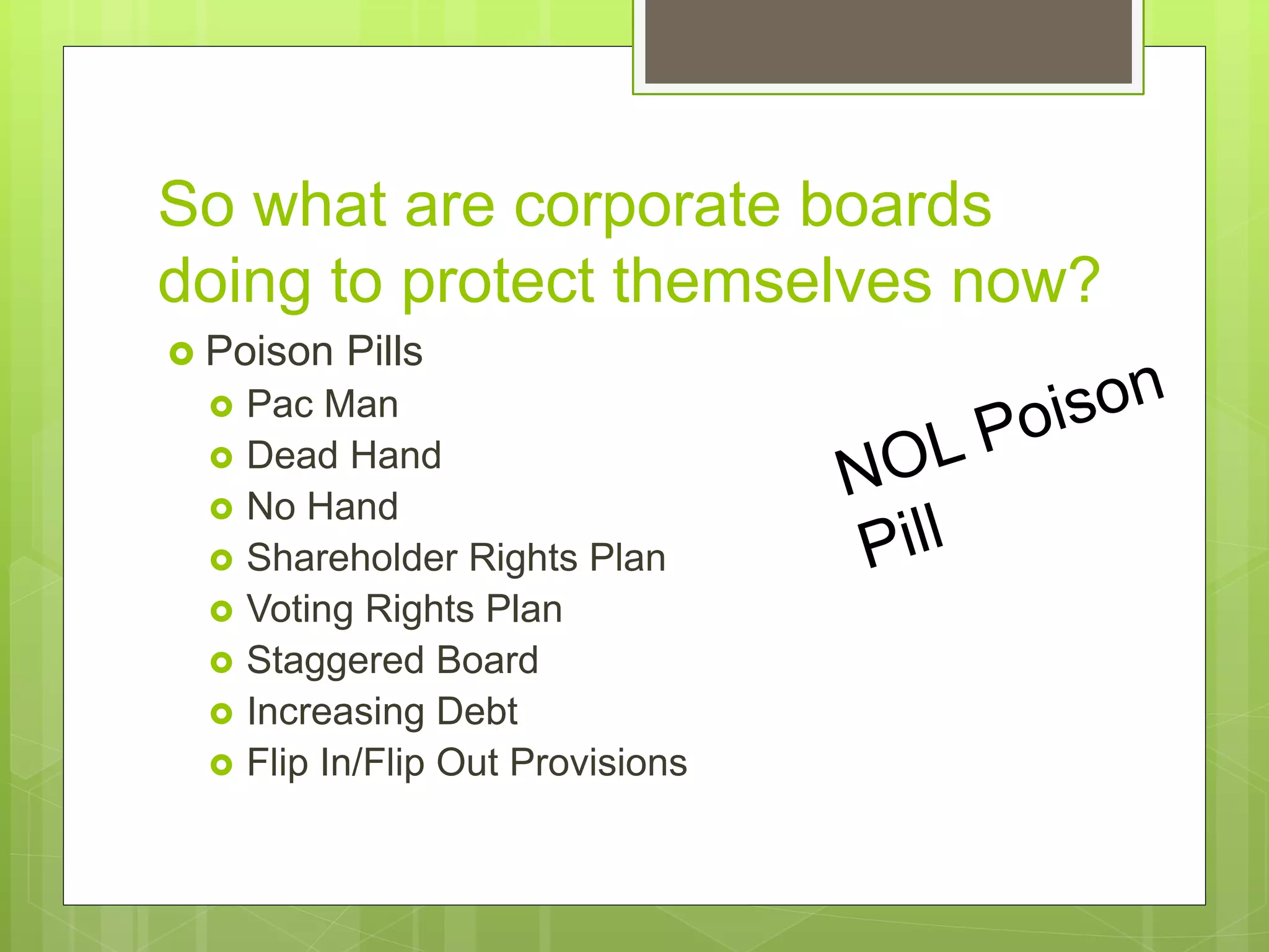 Hostile poison pill | PPTX