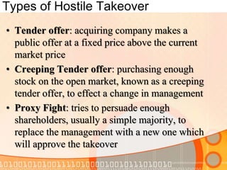 Hostile takeover defenses | PPTX