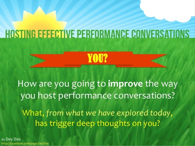 Hosting Effective Performance Conversations
