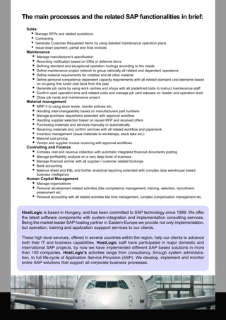 SAP customized for Aircraft Maintenance, Repair & Overhaul (MRO) | PDF ...