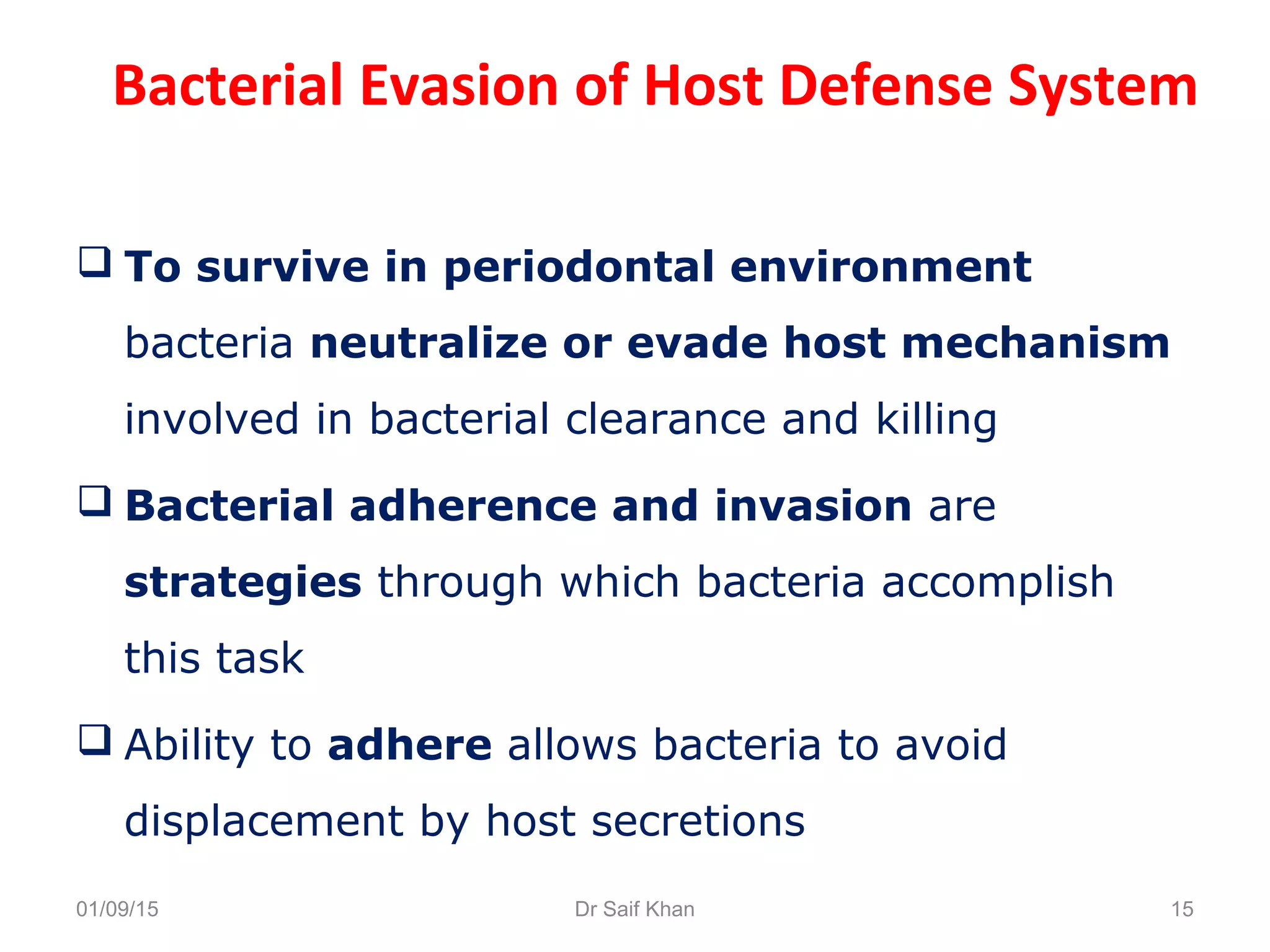 Host microbe interaction in periodontal disease | PPT