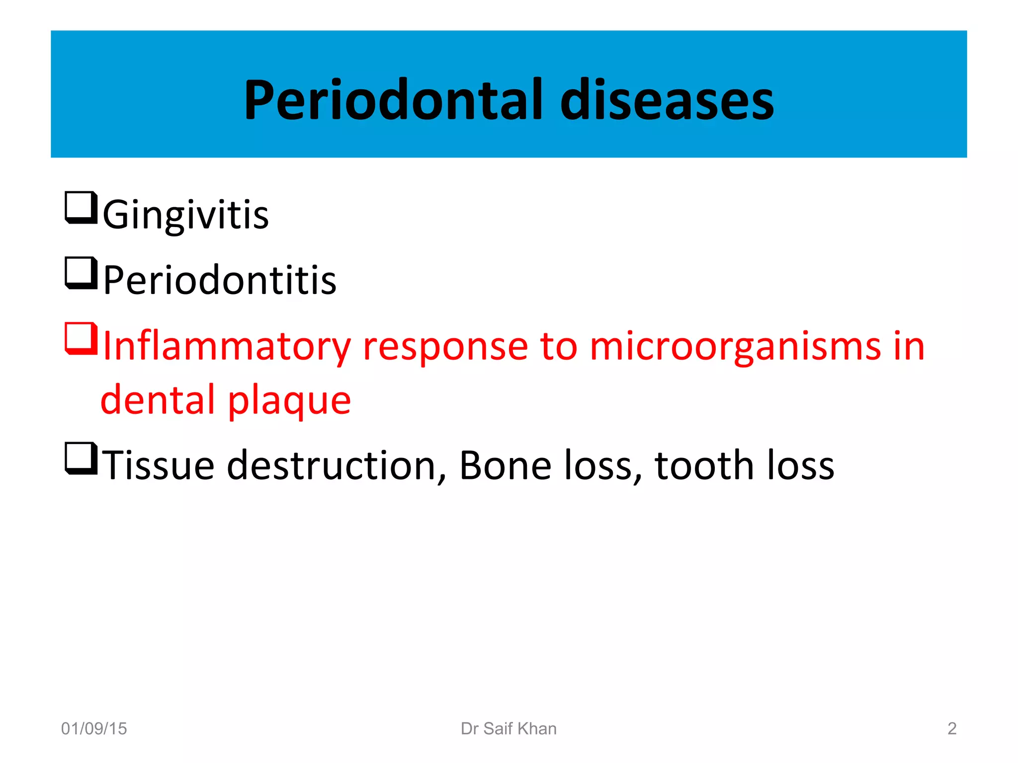 Host microbe interaction in periodontal disease | PPT