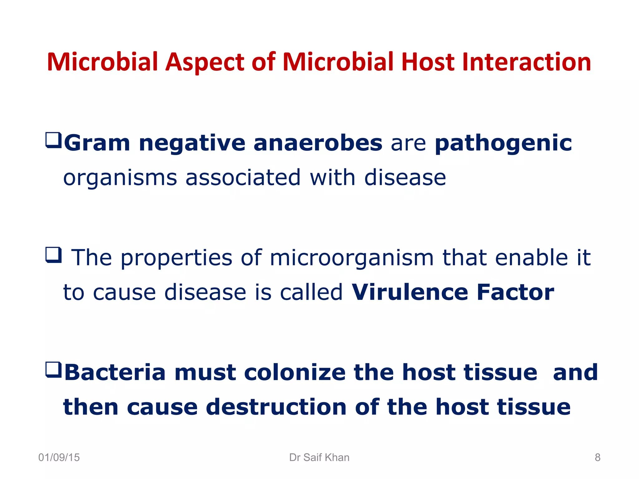 Host microbe interaction in periodontal disease | PPT
