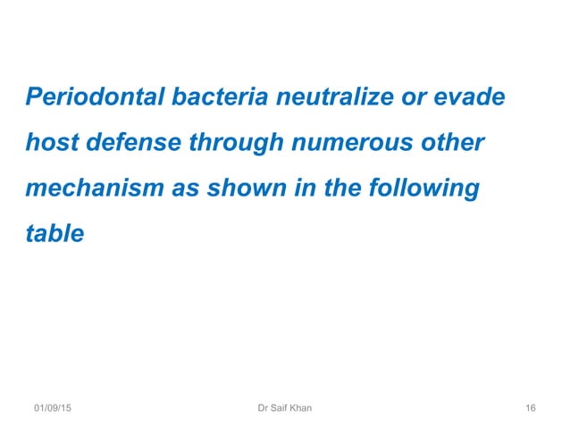 Host microbe interaction in periodontal disease | PPT | Dental Health | Diseases and Conditions
