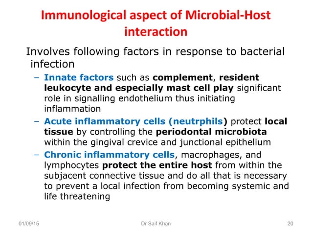 Host microbe interaction in periodontal disease | PPT | Dental Health ...