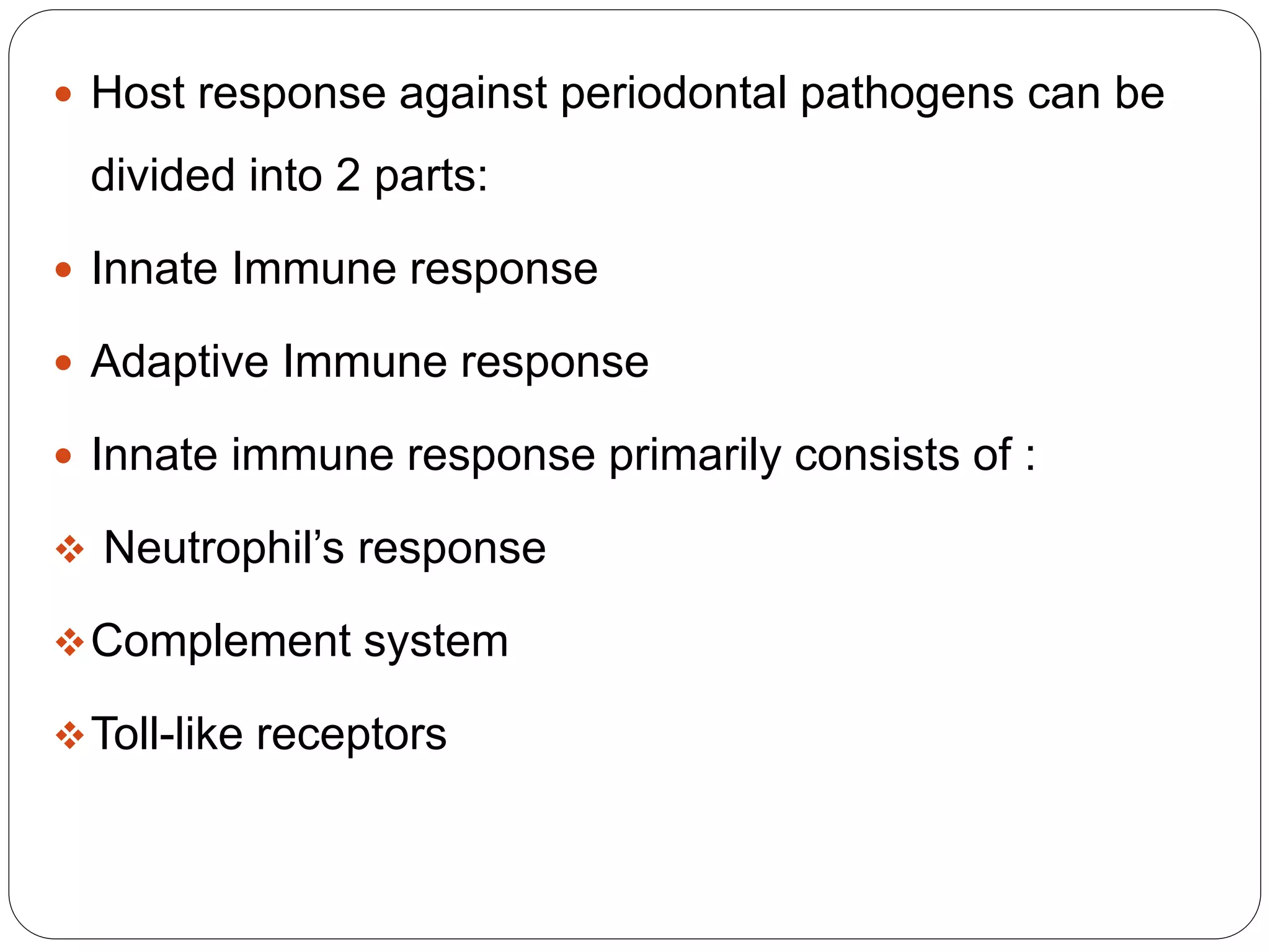 Host microbial interactions in periodontal diseases | PPTX