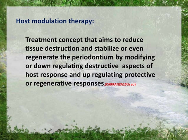 Host modulation therapy | PPTX