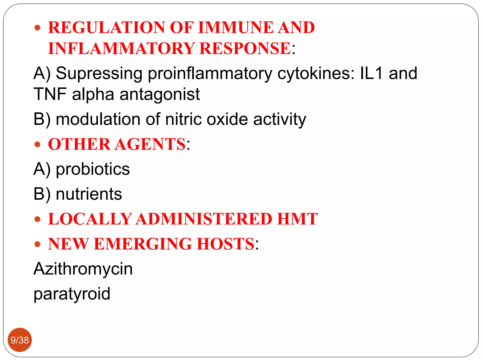 Host modulation therapy | PPTX