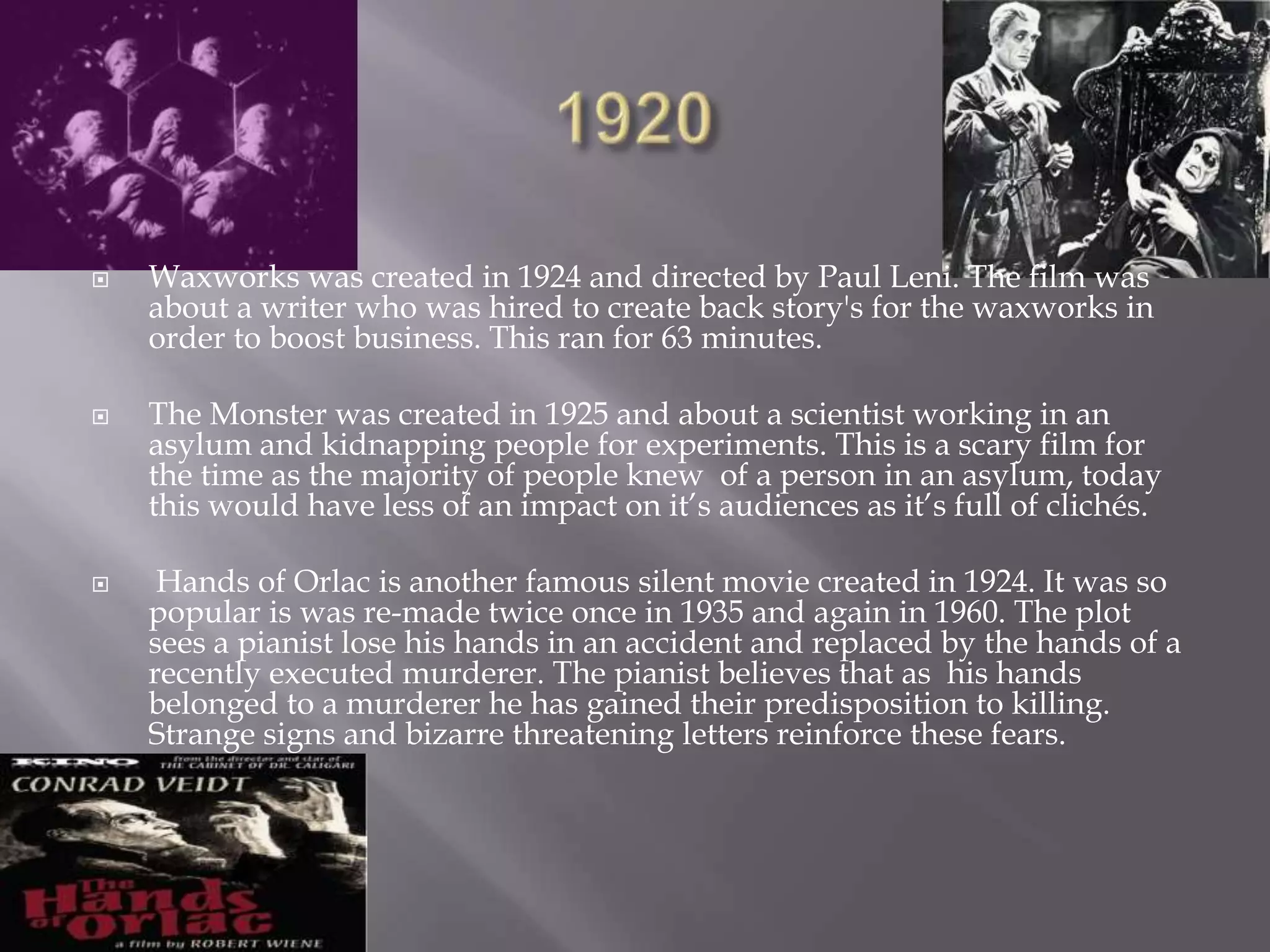 History of horror | PPTX