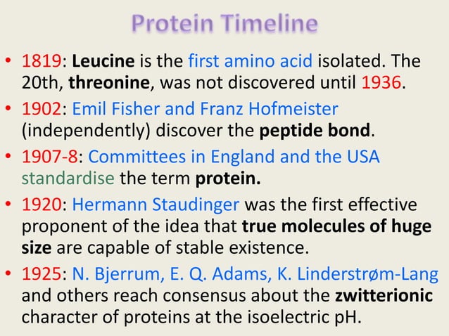 History of Protein Discovery | PPTX | Chemistry | Science
