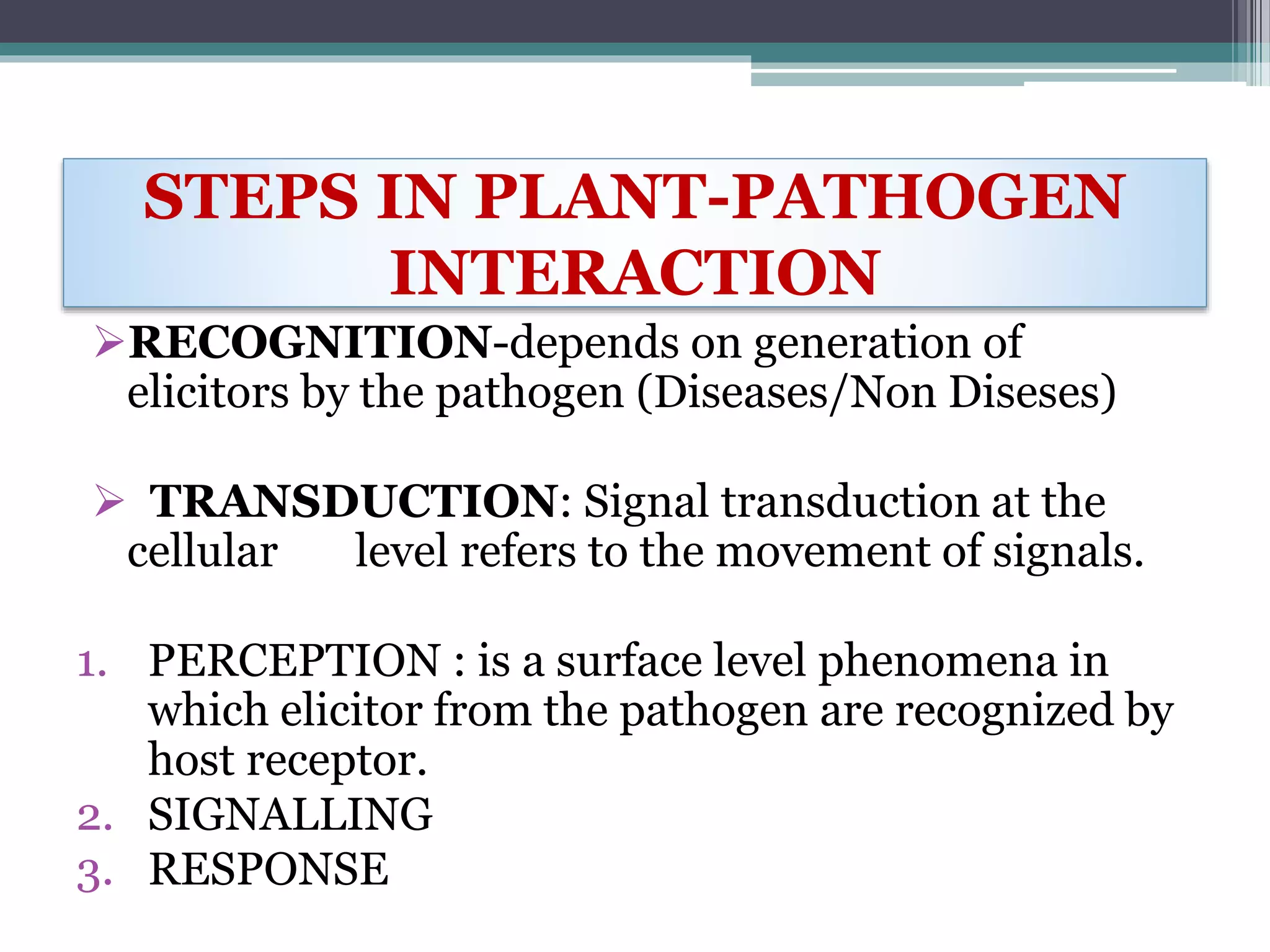 Host pathogen interaction plants | PPTX