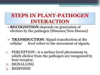 Host pathogen interaction plants | PPTX