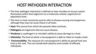 host pathogen interaction, Mechanism of pathogenesis | PPTX