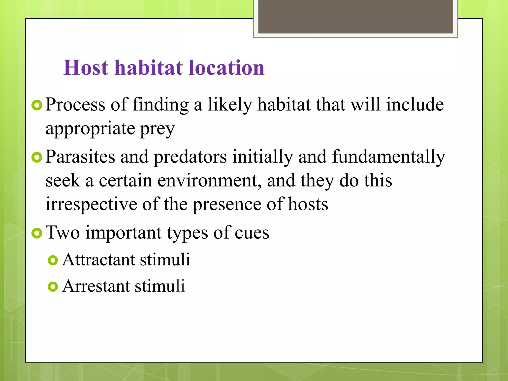 Host seeking behaviour | PPSX