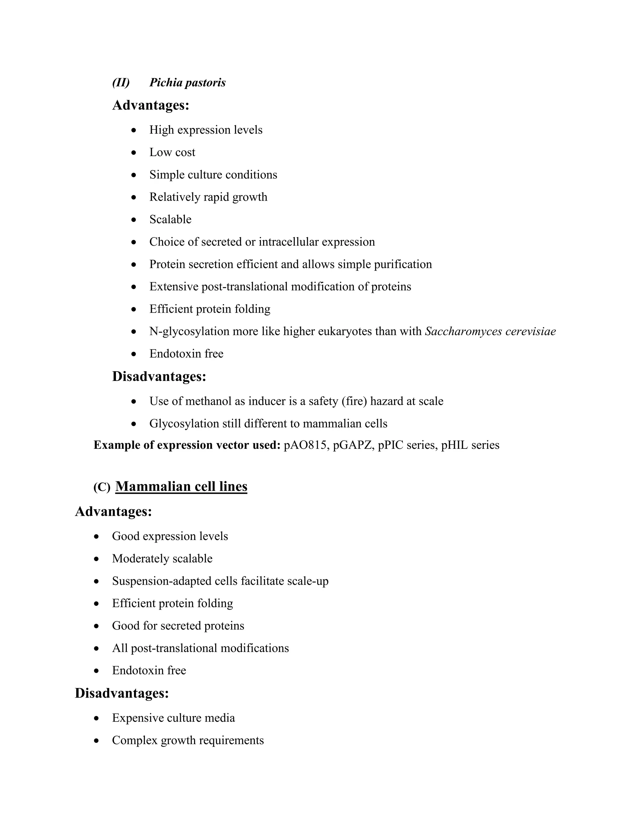 Host systems for protein expression | PDF